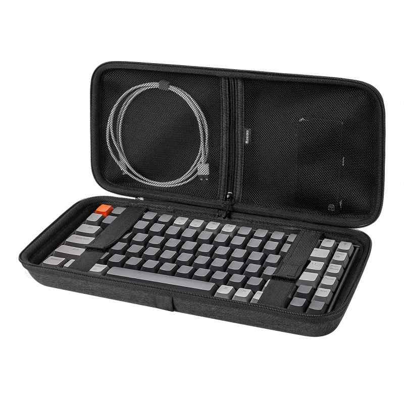 ハードトラベルケース 75% キーボード用 コンピューター 84 キーキーボード キャリングケース 保護収納ボックスバッグ x Aula F75、 F75 Pro/ F75 75%、Keychron K2 と互換性あり75%キーボード用ハー...
