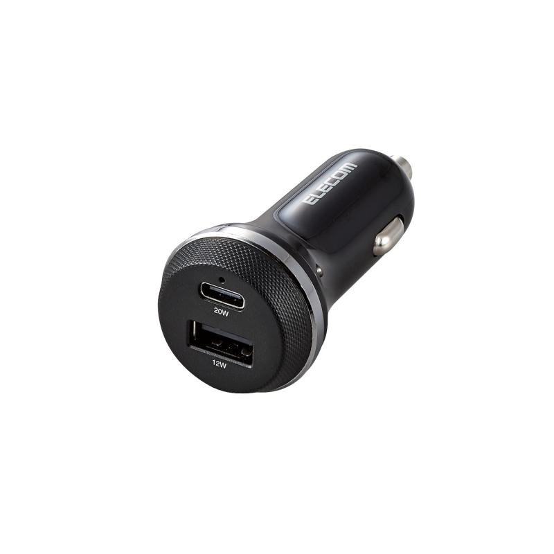 カーチャージャー シガーソケット 合計32W ( USB PD対応 ) Type-C×1 / Type-A×1 ブラック M-CD08BK詳しくは「商品の仕様」「商品の説明」をご確認ください。自動車のアクセサリソケットに差し込むことで、US...