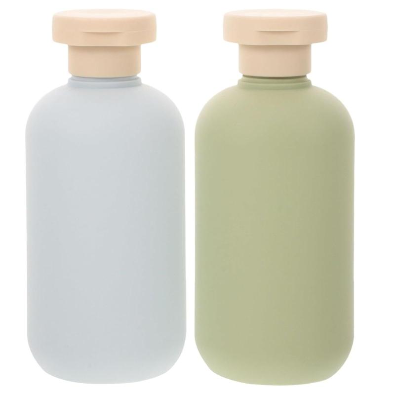 Life2キク シャンプーボトル 200ml 持ち歩き容器 詰め替え 容器 バックパッカー ジム用 持ち運び 旅行用 化粧ボトル 2本セット 緑+青"仕様サイズ：12.80X5.70X5.70cm。容量: 200ml。色：緑+青。...