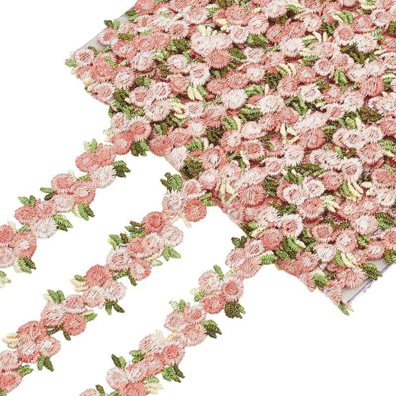 手芸ブレード 刺繍 花柄 レースリボン カラフル フラワー モチーフ レーストリム 高級 飾り トリム カーテン 服 枕 帽子 装飾 ハンドメイド 材料 DIY 裁縫材料 おしゃれ 華麗 リボン 花柄のレーストリム：ロマンチックな花柄がエレ...