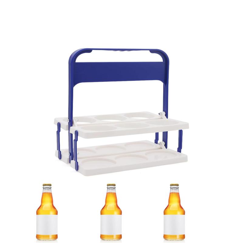 6 本 ドリンクドリンク キャリア 飲料配信ホルダー ホルダー カップホルダー 持ち歩き ドリンク ラック キャリア 手提げ 折りたたみ 瓶 缶 ペットボトル 再利用可能 ドリンクキャリ プラス収納力抜群: 6本のドリンクを同時に収納できる...