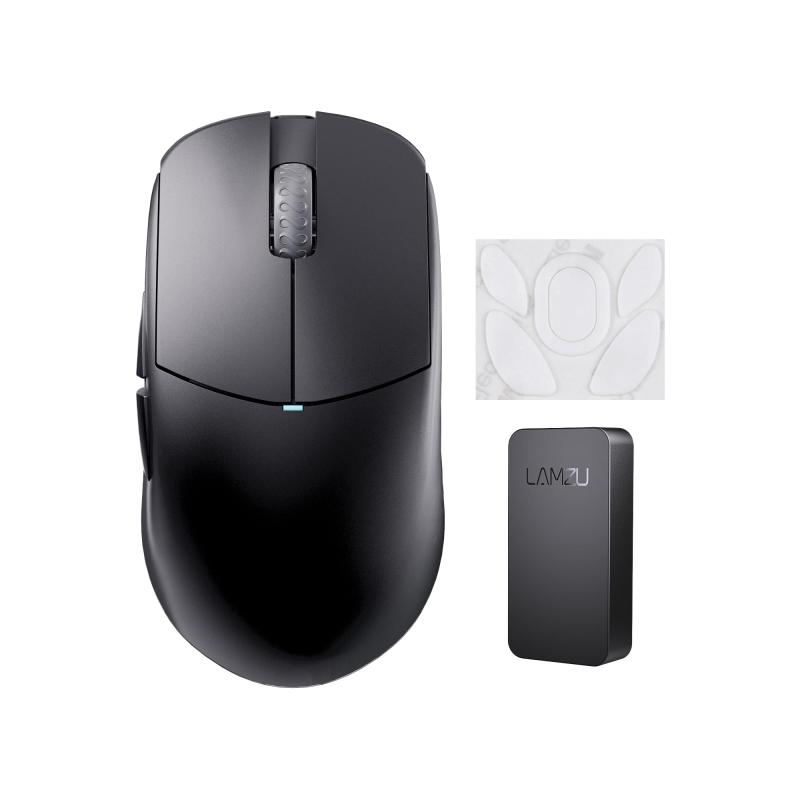 ラムズ(Lamzu) Atlantis Mini 4K ゲーミングマウス Charcoal Black 1セットソール追加版 日本正規超軽量約51gと超軽量設計のワイヤレスマウスは操作性を大幅に向上。左右対称デザイン左右対称で安定した操作お...