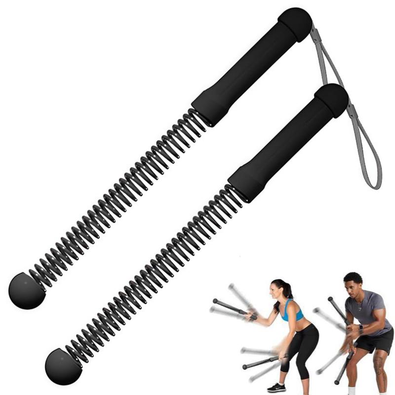 バトルロープ 2個入 ロープレスバトルロープ 筋トレグッズ フィットネス器具 自宅用 ホームジム 男女兼用 (ブラック)商品材質コードレススプリング戦縄は精密鋼材料で作られ、内部にステンレススプリングを採用し、変形しにくく、高強度使用に耐え...