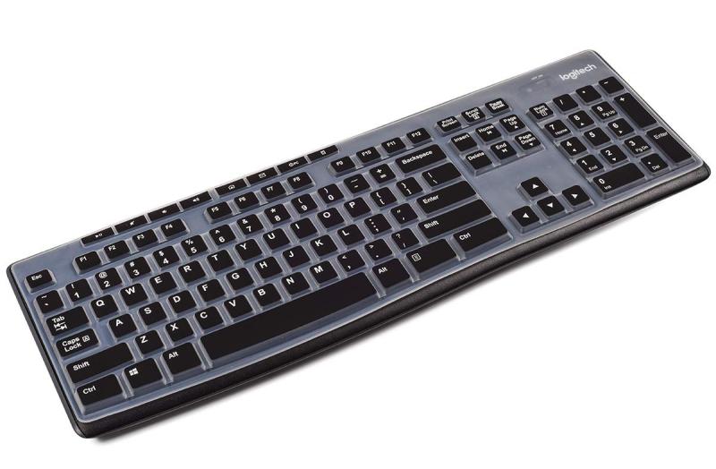 MK270 MK295 ワイヤレスキーボードカバースキン、PCデスクキーボードプロテクター K200 MK200 K260 MK260 K270 MK275、キーボードアクセサリー(ブラック)互換性 K200 MK200 K260 MK26...
