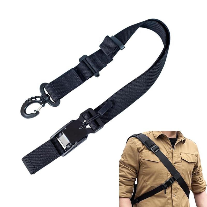 [] 自転車クロスベルト バッグ落下防止 ショルダーバッグ ストラップ 滑り止め 3点固定 取り付け簡単 肩掛けバッグ リュック トートバッグ用 便利グッズ (ブラック)肩バッグの落下・ズレを完全ブロック3点固定構造が肩ひもを上部＆左右から...