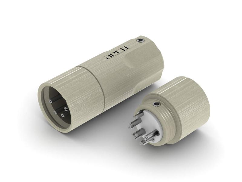 aeco XLR 4Pole Male AX4-1611R, 1pcs/1set, Rhodium Plating, Vacuum bagConductor with the grooving design in order to add ...