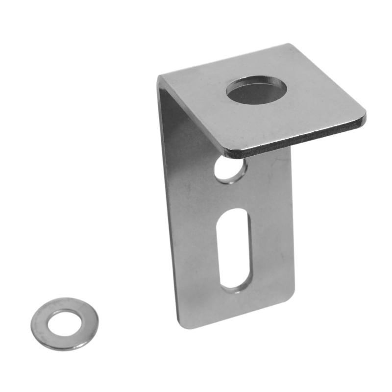 ナテック(Natec) サイドミラー・大型車平板基台 オールステンレス製 ST3 取付穴:Φ16.2(M/N型) トラック・建機等 アンテナ固定金具 取付ステー キャビン錆びにくく、頑丈なオールステンレス製　厚さ:3mm取付穴：Φ16.2　...