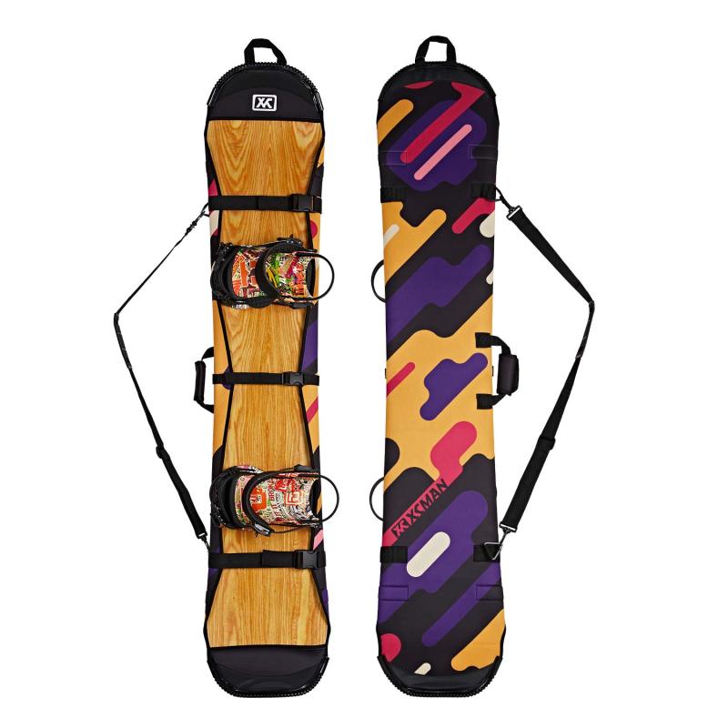 ソールカバー スノーボード用 ネオプレーン素材 2WAY - 手提げ ショルダー…伸縮性があり、SBR 4.5mm 厚みのネオプレン生地を使い、スノーボードの対応サイズ：Sサイズ：140cm〜150cm; Mサイズ：150cm〜160cm;...