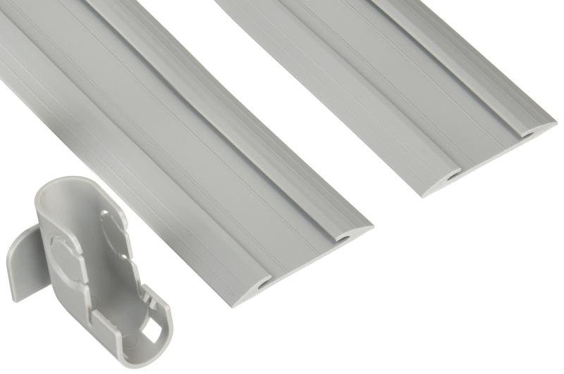 因幡電工(IBA DENKO) エアコン排水用レール DL-1.5Sサイズ:幅6cm×長さ1.5mカラー:グレー付属品:ドレンラインホルダー DL-H13 ×1個材質:塩化ビニル製