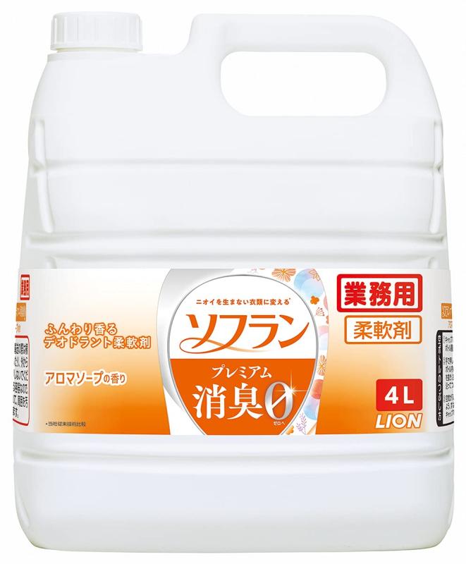 ソフラン プレミアム消臭 業務用 大容量 アロマソープの香り 4L 詰め替え 液体 柔軟剤 部屋干し 抗菌 消臭商品サイズ(幅×奥行×高さ):20.5cm×12.5cm×25cm内容量:4L注ぎやすい便利なキャップ付き原産国:日本香り:アロ...