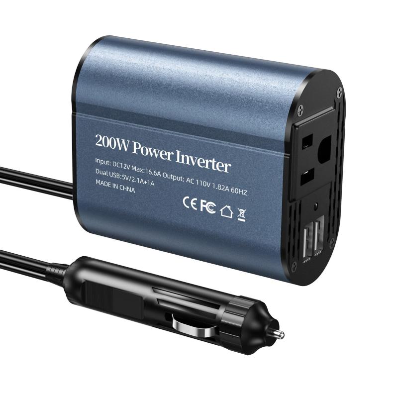 300Wインバーター シガーソケット コンセント 急速充電対応 カーインバーター DC12VをAC100Vに変換 車載充電器 AC100V電源2口 コンバーター 車 インバーター カーコンバーター 停電、車中泊、災インバーター シガーソケッ...