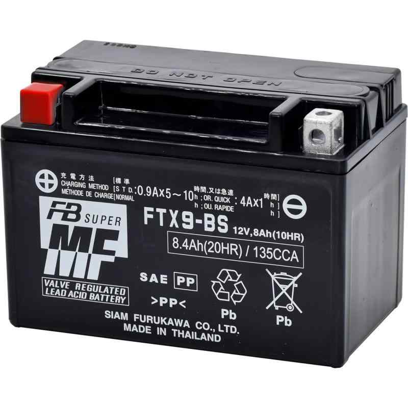 FB(古河電池) バイク用バッテリー シールド型 FTX9-BS (YTX9-BS / YTR9-BS / GTX9-BS 互換)日本国内大手自動車にも供給されているバッテリー「古河電池」製のバッテリー10時間率容量:8Ahサイズ:長さ 1...