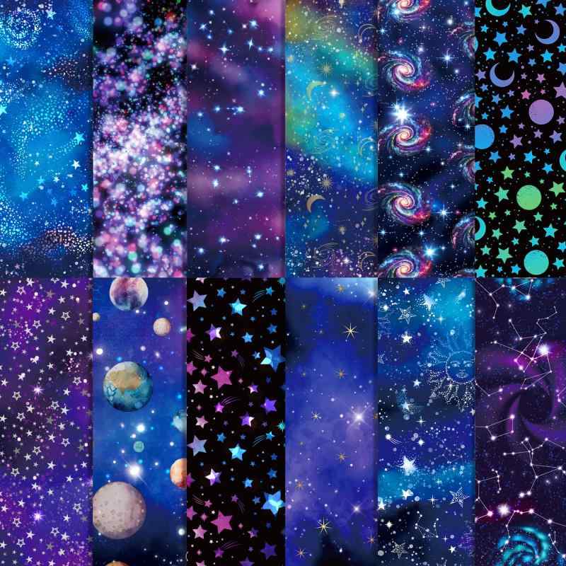 24 PCS の星明かりの夜のスクラップブックのペーパー パッド、スクラップブッキング DIY の背景の作成のための青いギャラクシーの両面の装飾的なペーパー特徴当社の装飾的なスクラップブッククラフト紙は、滑らかな表面と均一な厚さを持つ高品質...