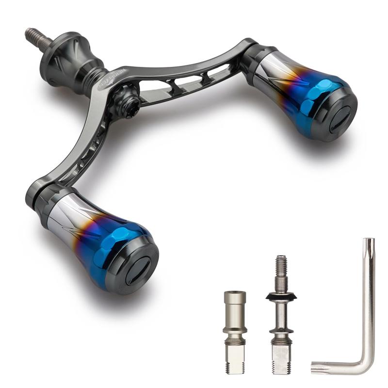 V3.0 80/98mm リール ハンドル 航空アルミ製 シマノ ダイワ スピニングリール 用 h Aora (ダークグレー(22STELLA/23AIRITY), 80mm) (00709)特徴新型V4.0ハンドルセット 、V2.0新型6...