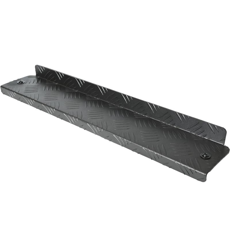 リアステップカバー ハイエース 200系 アルミ縞板 3面保護カバー パーツ内装 ハイエース200系/レジアスエース 専用 標準ボディ対応 スーパーGL/DX 1型~8型専用 (ブラックサテン) ワイドワゴン車