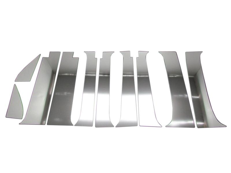 BRIGZ ハイゼットカーゴ S320V S321V 超鏡面ステンレスメッキピラーパネル ロングバイザー有用 10PC PIL-SIL-272 ハイゼット カーゴ S320 320 S321 321 改 S320V改 S321V改 1508...