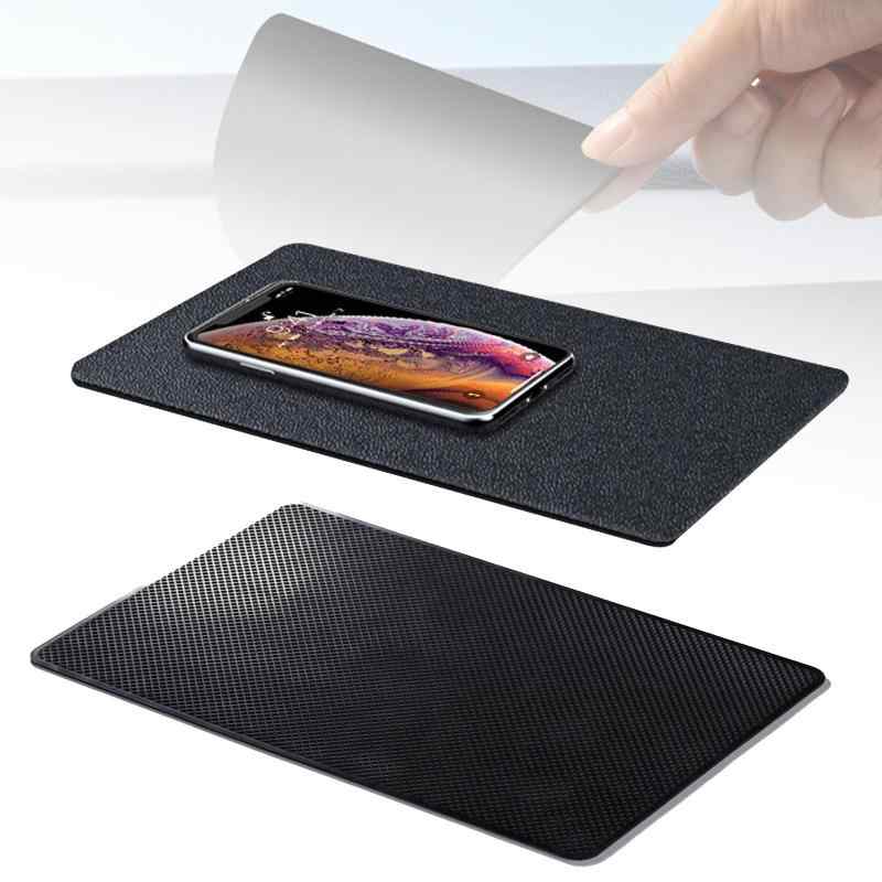 超強力滑り止めマット 27cm×15cm スマートフォン 携帯電話 超強力粘着 スマホ 滑り止めシート スマホ吸着マット 超強力粘着 車内収納用品 ノンスリップマット すべり止めシート カーボン カセット内容超強力滑り止めマット*2枚、サイ...