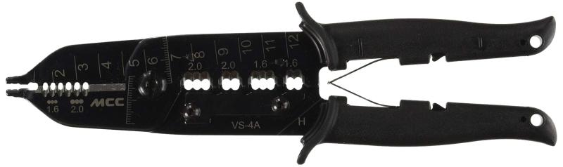 VA線ストリッパ (エコ) VS-4A切断、シース、絶縁体の長さ測定、シース、絶縁体の剥離、のの字曲げの6機能を一本で可能。「楽に」、「きれいに」を実現したバネ効果。電気工事士技能試験必携工具、その後の現場作業でも大活躍。確かな技術が集約さ...