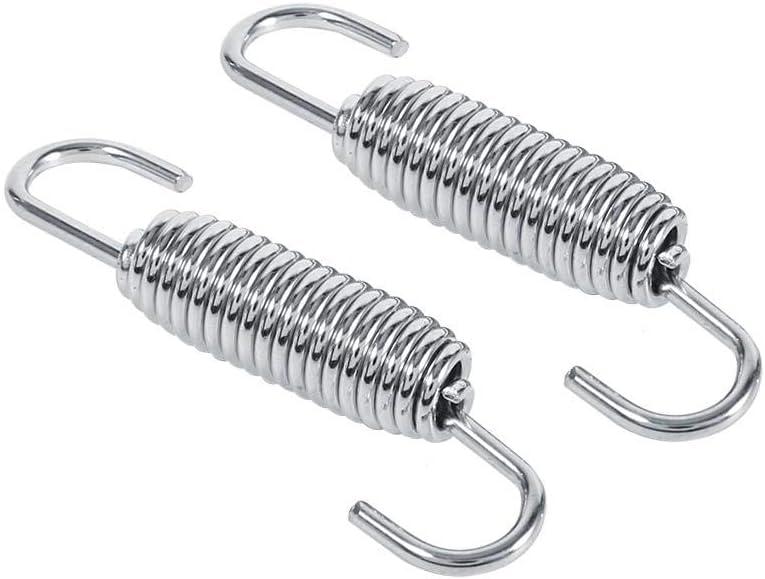 オートバイのエキゾーストパイプスプリング, オートバイ改造アクセサリー パイプ固定ツール ステンレス鋼 エキゾーストパイプスプリングフック 汎用 2個製品材質このエキゾーストチューブスプリングは高品質のプレミアムステンレス鋼素材を採用されて...