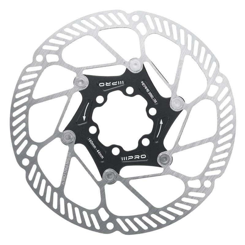 自転車のディスクブレーキロータ、140/160 mm、6ボルト取り付け高級構造：2点式設計、アルミニウム製ステント、ステンレス製制動表面、放熱性能と耐久性が優れている汎用互換性：6ボルト取付システムは標準マウンテンバイクディスクブレーキ配置...