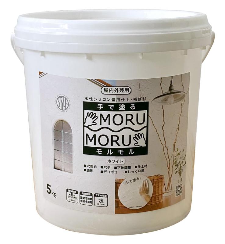 ニッペ(ppe) ペンキ 塗料 STYLE MORUMORU モルモル 5kg ホワイト 水性 つやなし 屋内外 日本製 4976124882586特長屋内外で使用できる水性シリコン壁用仕上・補修材です。 デコボコした自然な質感や風合いを楽...