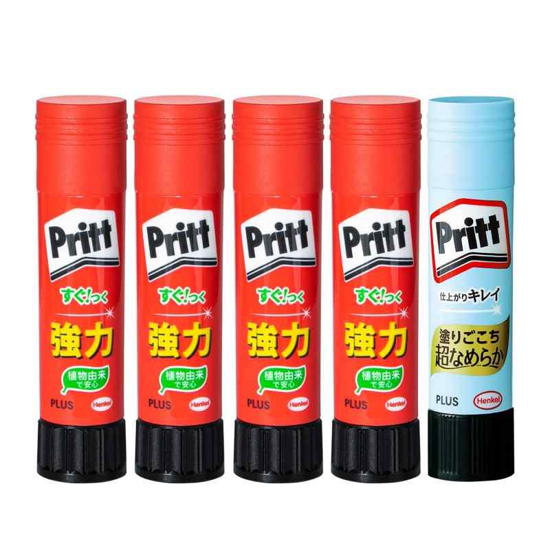 プラス スティックのり プリット レギュラー サイズ 10g4本 + スムーズ 1本 NS-701-41SM / 29-755ピタッとくっつく、強い接着力 厚手の封筒や厚紙もしっかりくっつき、掲示物にもピッタリなスティックのりです。5本買う...