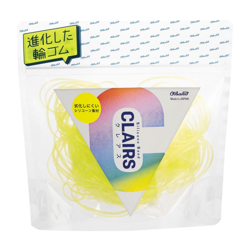 劣化しにくい輪ゴム オーバンド シリコーンバンド #16 〈 50g透明袋 〉 イエロー 黄 少量 包装 シリコン素材 長持ち・長期保管・長期使用 キレイな透明 ゴムバンド 共和いつもの輪ゴムを彩りゆたかに、楽しく・かわいく、オシャレに使っ...