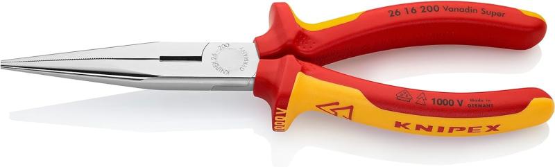 クニペックス KNIPEX KNIPEX(クニペックス) 絶縁1000Vロングラジオペンチ 200mm 2616200●オイル焼き入れ焼き戻し処理済みバナジウム鋼