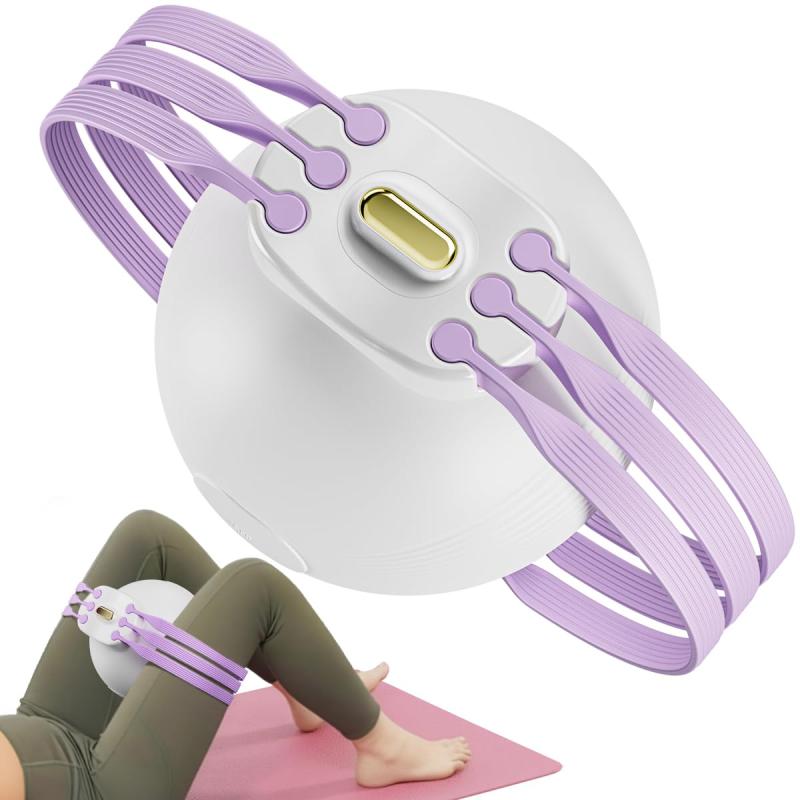 太ももトレーナー、内転筋トレーニング器具 10〜120ポンド 負荷調整可能、空気注入式太ももトレーニングボール、ホームワークアウト用トレーニング器具 産後リハビリ 骨盤底筋トレーニン太もも・骨盤底筋トレーニングで美脚と健康をサポート太もも引...