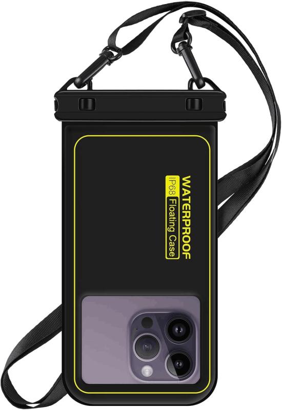 水に浮く防水スマホケース IPX8 完全防水 海 プール 顔認証 通話対応 7インチ 黒 首掛け 斜め掛け 水中撮影 海水浴 水泳 潜水「IPX8認証・完全防水」このスマホ防水ケース浮くには、4層構造のため完全防水、完全防塵をすることが出来...