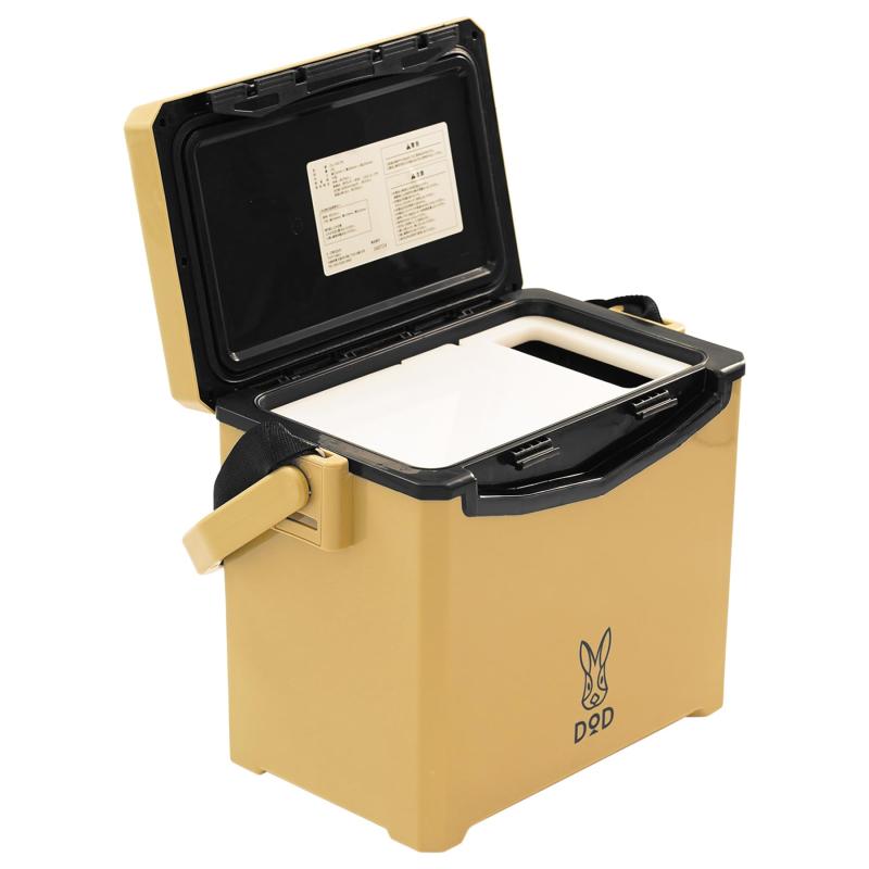 DOD(ディーオーディー) ソクサバクーラー (10) まな板内蔵 10L フタが外せるCL1-102-TN総重量：（約）2.8kg材質：本体：ポリプロピレン、断熱材：ポリウレタン（本体）、スチロール（フタ）、まな板・水切りネットホルダー：...