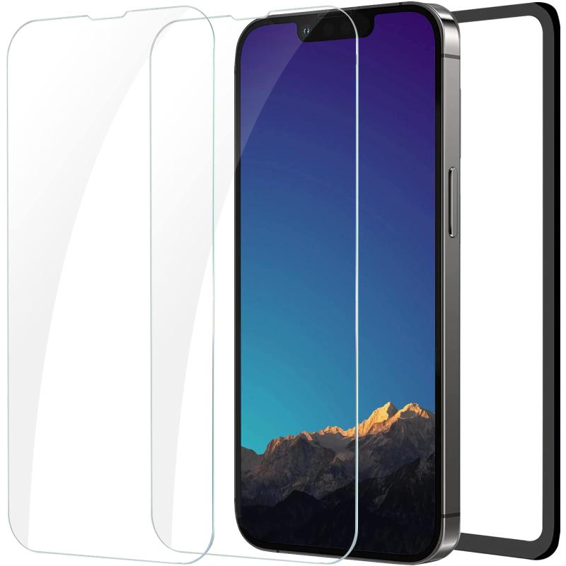 ガラスフィルム iPhone13 / iPhone13Pro 用 液晶画面 保護 フィルム ガイド枠付き 2枚セット対応機種iPhone13 / iPhone 13 Pro 対応 ガラスフィルム ( 購入前に、機種を確認していただきますよう...