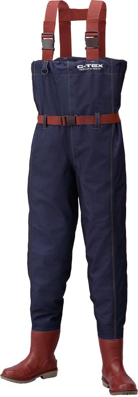 ビセオ(EO) G-TEXデニムウェダー チェスト丈 ソールタイプ：フェルト(VC504)/ラジアル(VC505) サイズバリエーション豊富/デニム調生地の透湿フィッシングウェダー