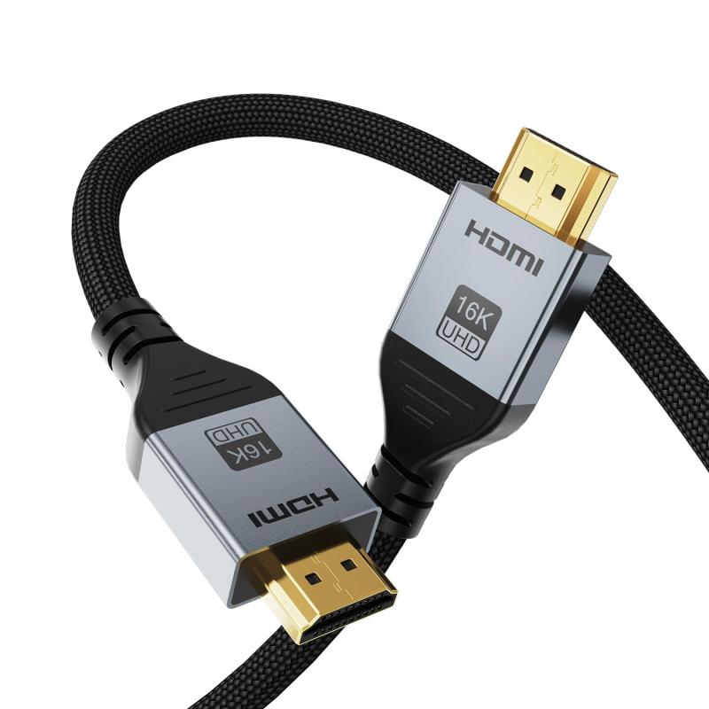 16K HDMI 2.2 ケーブル 96Gbps 超高速 16K@60Hz/8K@120Hz/4K@480Hz HD 2.3 &amp; HDR10 対応 PS5/Xbox Series X|S/Roku TV/ブルーレイ/ゲーミングPC/...
