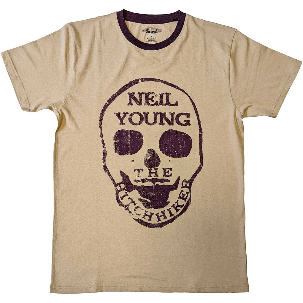 ニール ヤング Tシャツ Neil Young Hitchhiker (Natural) 正規品An official licensed Neil Young Ringer T-Shirt featuring the Hitchhiker ...