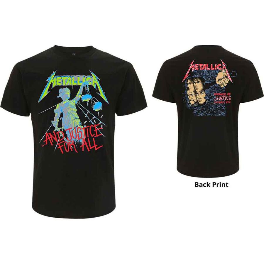 And Justice For All (Original) (Black) (Back Print) 正規品Metallica 1988 And Justice For All era vector illustration.重鎮メタリカ...