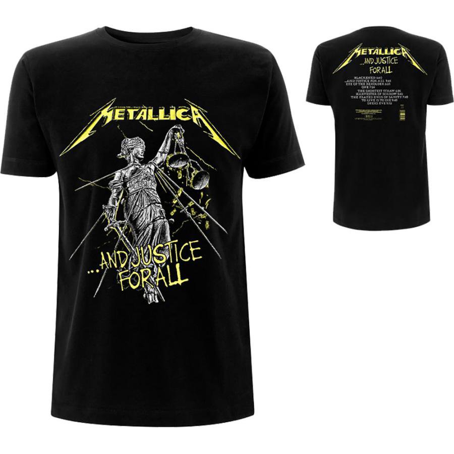 METALLICA UNISEX TEE: AND JUSTICE FOR ALL TRACKS 正規品An official licensed unisex soft-style cotton Tee featuring the Meta...