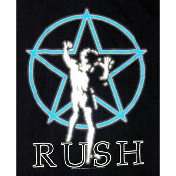 RUSH : STARMAN GLOW MENS TEE 正規品1974年デビュー、独自のスペースオペラ的プログレ・ハード路線を突き進む、史上最強のロック・トライアングル「ラッシュ」のTシャツ「STARMAN GLOW MENS TEE 」...