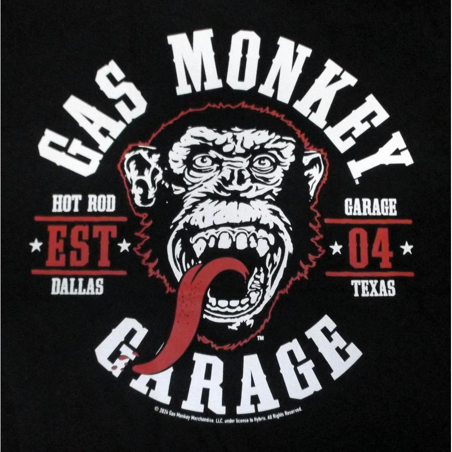 Gas Monkey Garage Round Seal T-Shirt 正規品ディスカバリーチャンネルで放送中のリアリティ・プログラム「ガス・モンキー・ガレージ」のTシャツ「RRound Seal 」です。テキサス州ダラスにあるガス・モン...