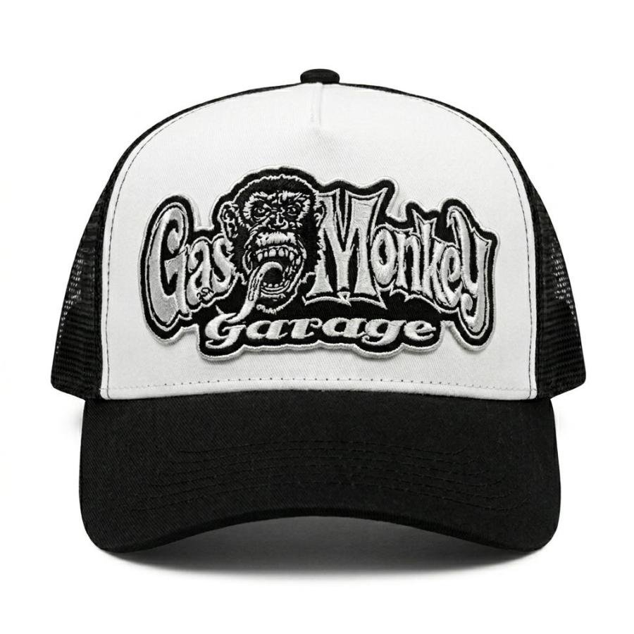 Gas Monkey Garage Logo Trucker Capディスカバリーチャンネルで放送されていたリアリティ番組『ファスト＆ラウド』（Fast N' Loud ) ガス・モンキー・ガレージのベースボールキャップ,EUライセンスのオ...