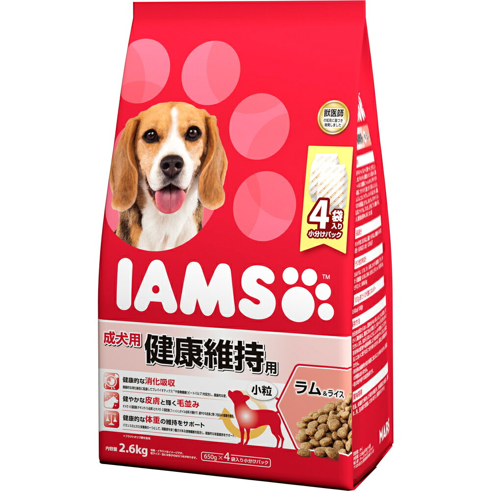 全ての成犬の健康な生活のために最適な製品設計。ワンちゃんが大好きなラム・ライスを使用。原材料：肉類(チキンミール、ラムミール、家禽ミール)、米、とうもろこし、小麦、動物性油脂、乾燥ビートパルプ、家禽エキス、植物性タンパク、乾燥卵、STPP(...
