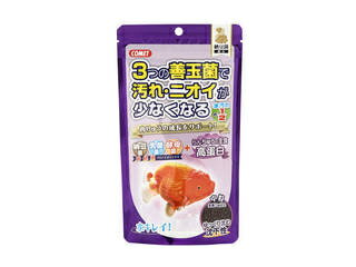 納豆菌に加え、新たに乳酸菌と酵母菌を配合。この3つの善玉菌の力でらんちゅうの腸内細菌のバランスを整え、水の汚れや嫌なニオイを減らします。更に高蛋白でらんちゅうに最適！水温が下がり底でじっとしている季節でも、年間を通して与えやすい沈下性フード...