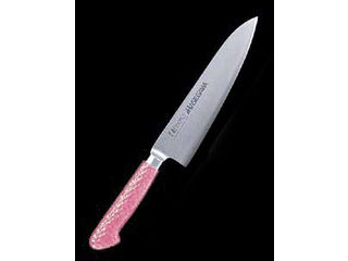 24cm　全長376mm　224g　背厚2.0mm庖丁本体は Brieto-M11PRO シリーズを使用し、柄の部分に抗菌剤を配合して特殊塗装をしてありますから、食材別に使い分け管理と衛生管理が効果的です。抗菌カラー庖丁は、抗菌剤に「無機系...
