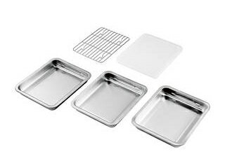 商品情報 バッド約252x205xH35mm底寸法約210x170mm[約330g]フタ約260x210xH7mm[約140g]アミ約225x170xH12mm[約90g]箱サイズ約219x265x89mm製品総重量1,220g箱入重量約1...