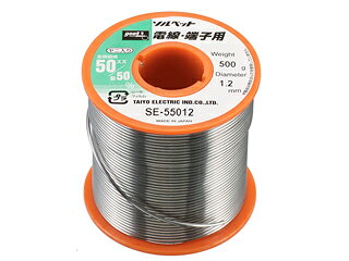 ビギナーにも安心してご使用いただけますSPEC●組成(Sn-Cu)：50-50%●融点：183-215℃●線径：φ1.2mm●長さ(参考値)：約60m●重量：500g●ヤニ：入り 商品情報 組成(Sn-Cu)50-50%融点183-215℃...