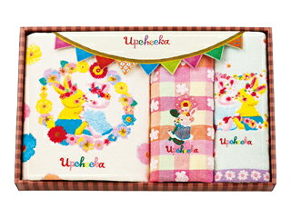 一途なうさぎさんのかわいい物語がいっぱいのアプチェチカ 商品情報 サイズ約60×120cmバスタオル1枚・約34×75cmフェイスタオル2枚素材・綿100％・［中国製］ 1090-080　
