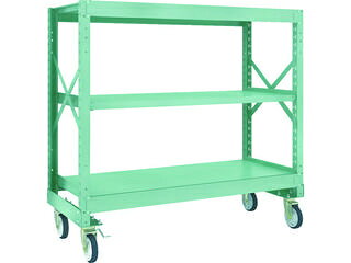 【特長】主要部をボルトで固定するため、ねじれに強く堅牢で耐久性に優れています。カラーはグリーンでオフィス、店舗、配送センター、工場など、どの分野にもソフトにフィットします。各棚板は高さ50mmピッチで自由に変えることができます。高さ、奥行が...