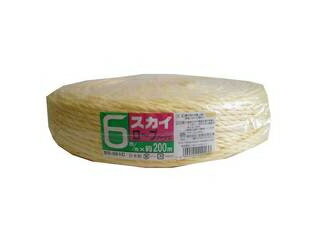 【特長・用途・仕様】強度が抜群、擦り切れにも強く丈夫縛りやすく、手が痛くならない3本の紐をロープ状に撚り合わせ溶着加工してあり、バラけず使いやすい。園芸や荷造りに最適です。 商品情報 色ベージュ材質ポリプロピレン幅6mm長さ200m スカイ...