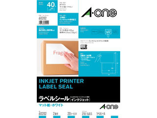 発売日：2010/7/13インクジェットプリンタでの印字適正に優れたラベルシールです。宛名用や表示用のラベルが手軽にキレイに作れます。渇きが早く、にじまないので小さな文字や線もクッキリ印刷。 商品情報 品番60202入数20シート(40片)...