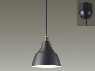 ●ランプ：LED電球 電球色●木製 ウォールナット色塗装 鋼板 黒塗装●サイズ：径φ150 高155 コード長600mm 0.4kg●吊高さ調節可能●引掛けシーリング取付式　DXL81303　